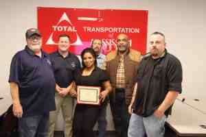 Our Newest Safe Driver Award Winners! - Total Transportation of Mississippi